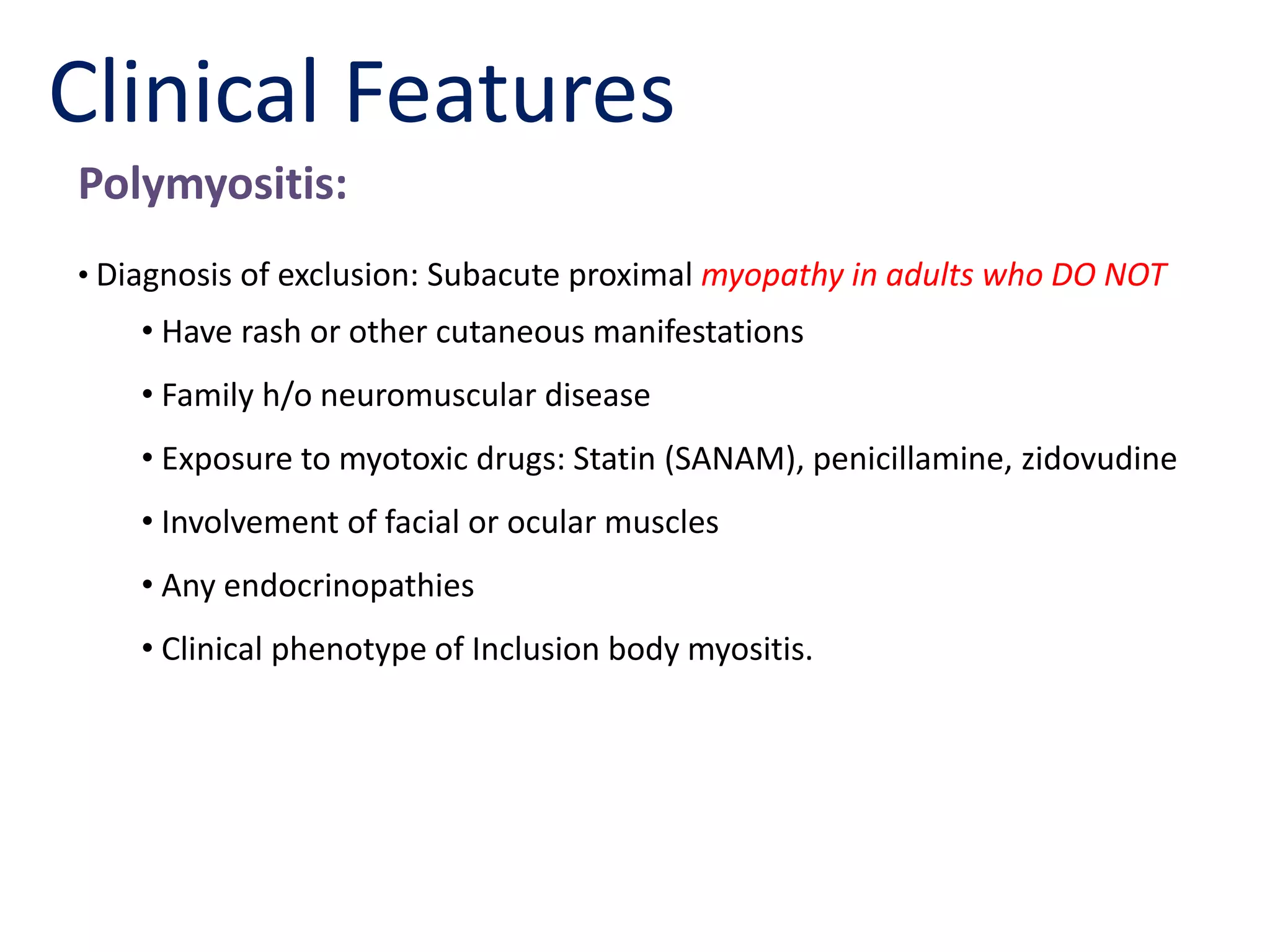 Inflammatory Myopathies | PPTX