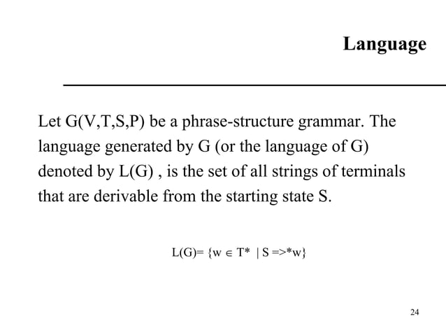 INFO-2950-Languages-and-Grammars.ppt | Programming Languages | Computing