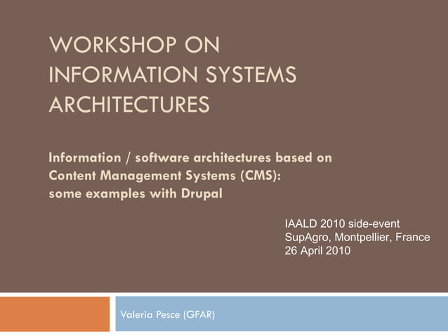 Information Software Architectures Based On Content Management Systems Cms Ppt 