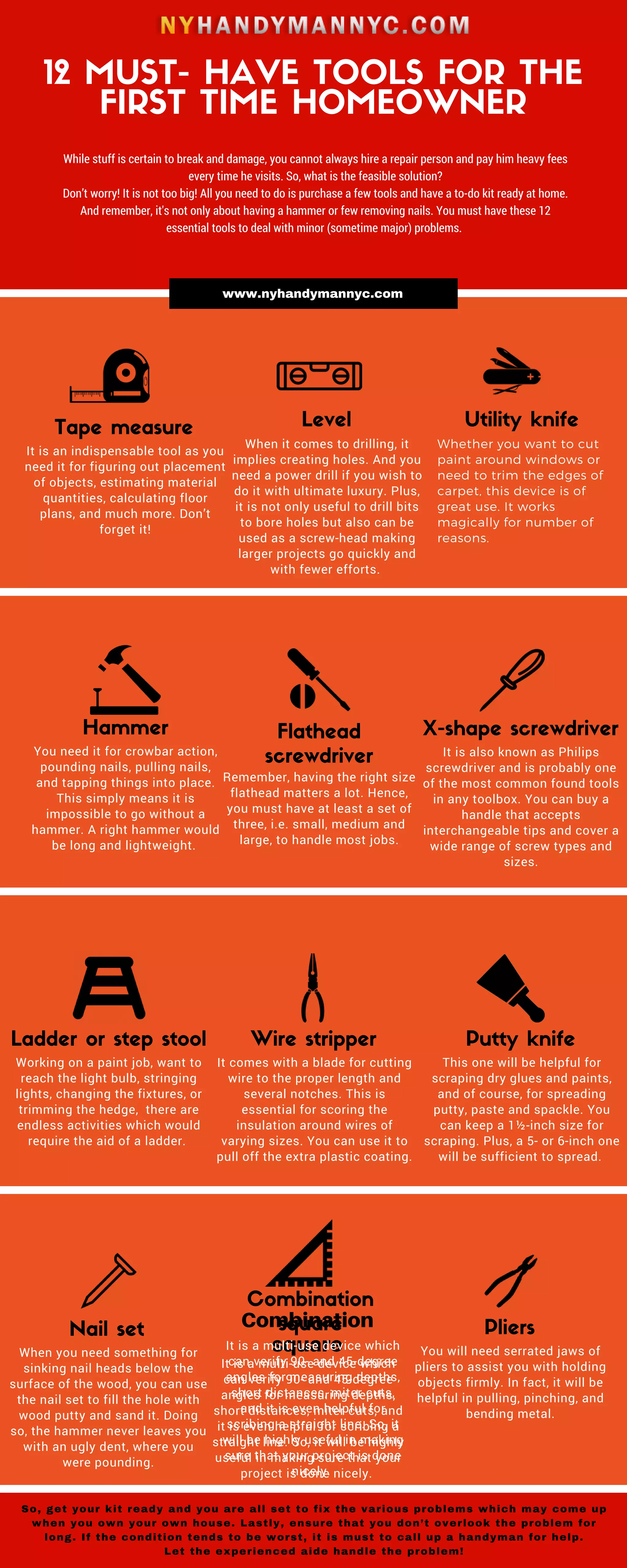 Info graphic - 13 must- have tools for the first time homeowner | PDF