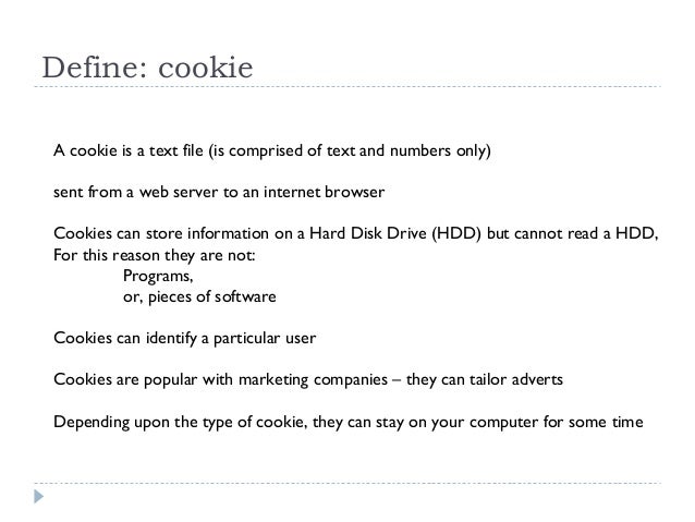 Electronic computer cookies