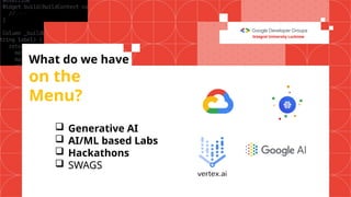 GDGC INFO SESSION PPT AT INTEGRAL UNIVERSITY LUCKNOW | PPT