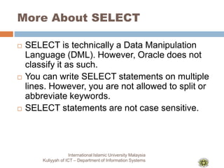 Info 2102 l4 basic select statement lab1 | PPT | Free Download