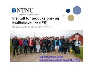 NTNU IPK - Info 2 klasse | PPT