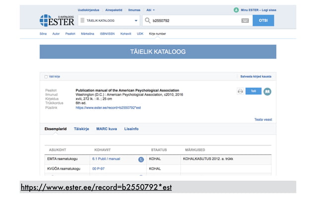 Infoallikad, infootsing ja viitamine | PPT