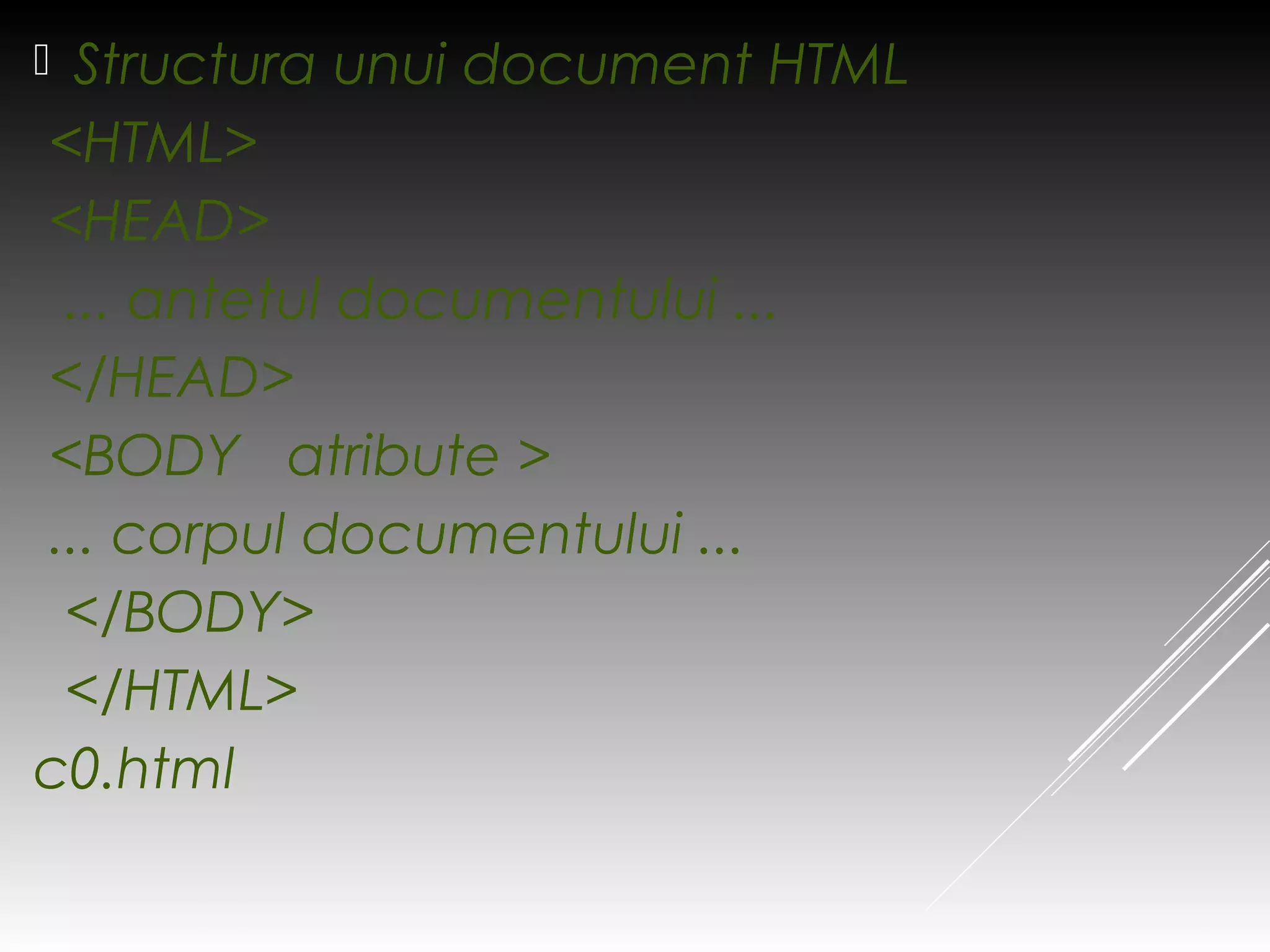 Info an 2 introducere in html | PPT