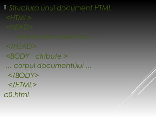 Info an 2 introducere in html | PPT