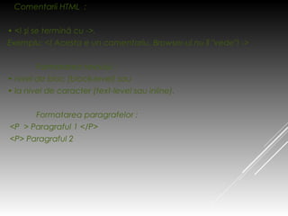 Info an 2 introducere in html | PPT
