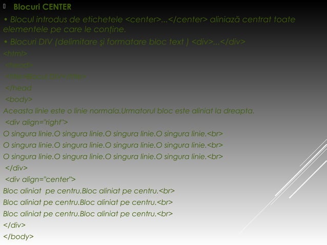 Info an 2 introducere in html | PPT