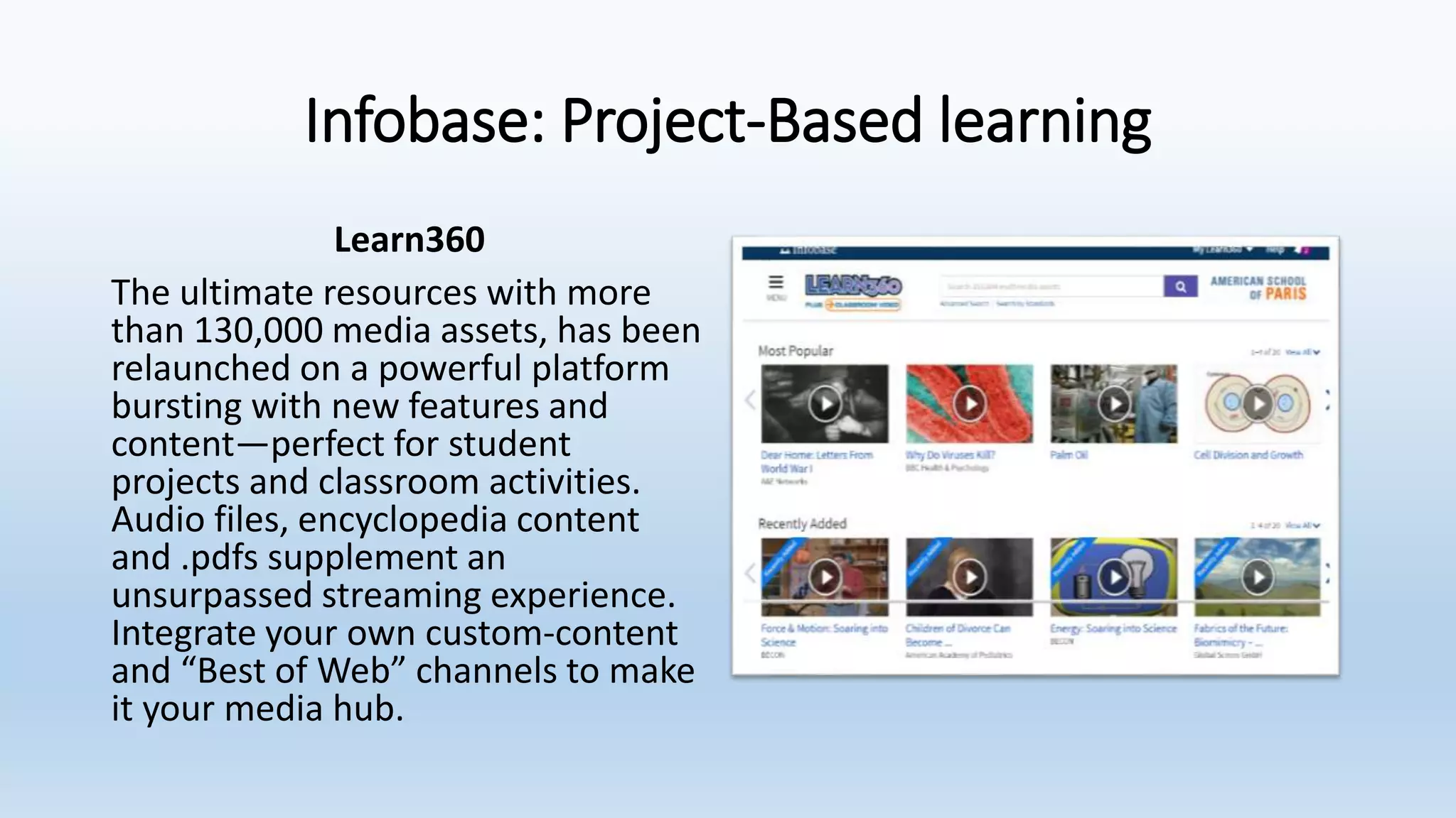 Infobase and teaching strategy | PPTX