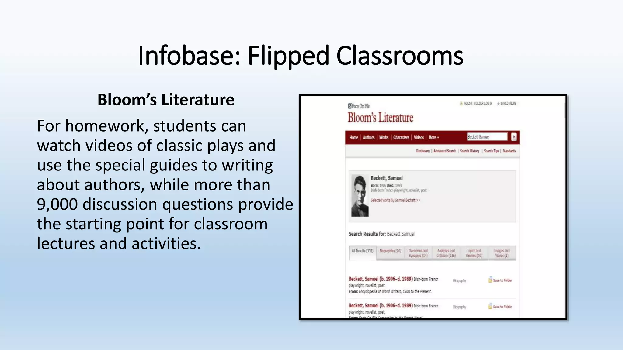 Infobase and teaching strategy | PPTX