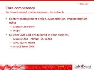 InfoBeans CMS Capabilities Presentation | PPT