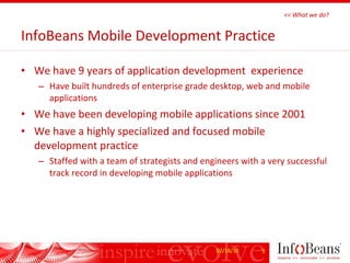 InfoBeans Capabilities Presentation Mobile Practice | PPT