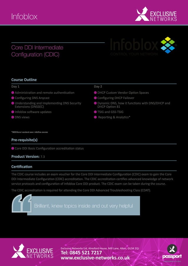 Infoblox core ddi_intermediate_configuration_cdic | PDF | Computer ...