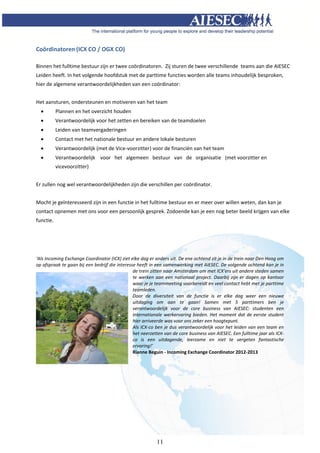 Bestuursfuncties AIESEC Leiden 2013/2014 | PDF