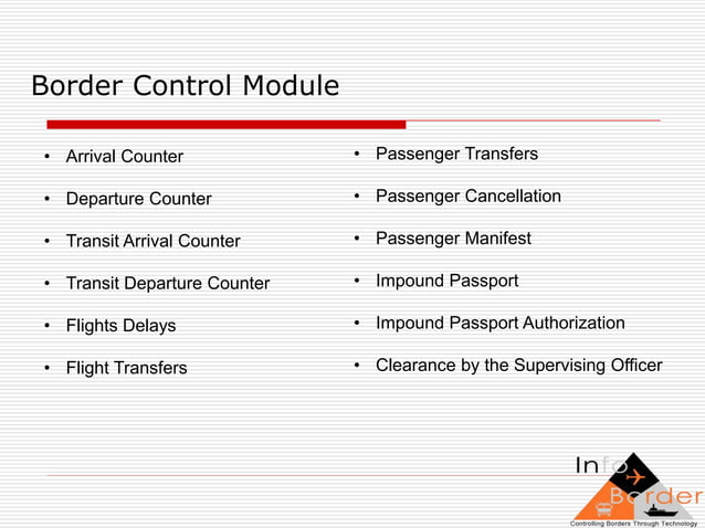InfoBorder - Controlling Borders Through Technology | PPT