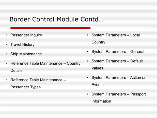 InfoBorder - Controlling Borders Through Technology | PPT