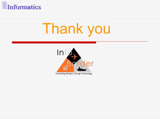 InfoBorder - Controlling Borders Through Technology | PPT