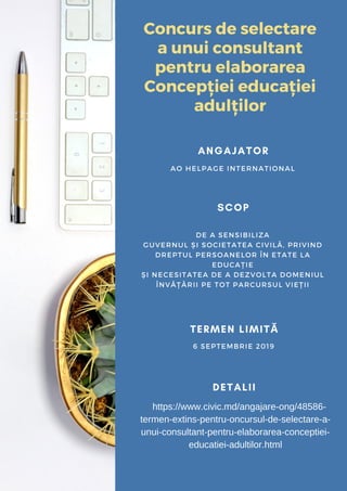 InfoBuletin „Mă informez. Particip la proiecte”, august 2019, Nr. 1 | PDF