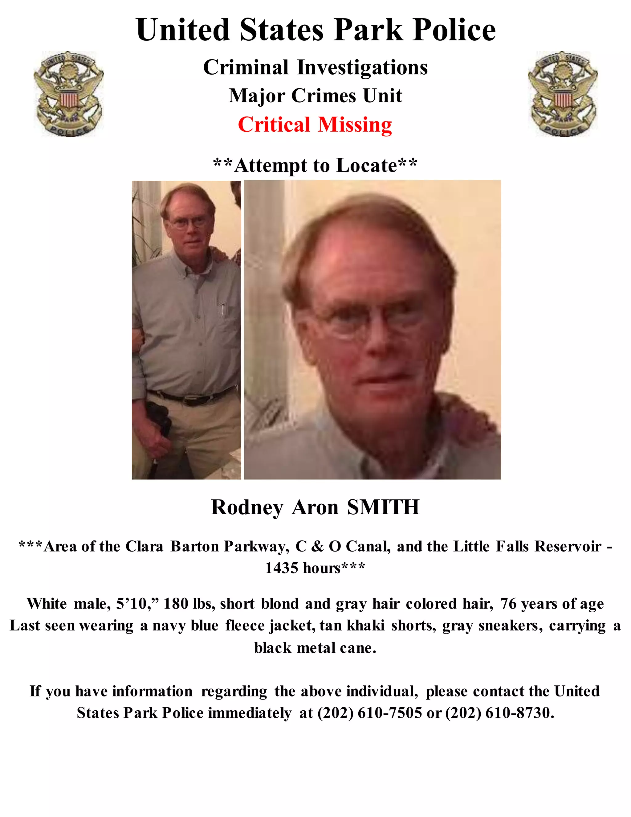 US Park Police Critical Missing Person | DOCX