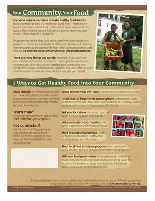 Your Community, Your Food: Seven Ways to Get Healthy Food into Your ...