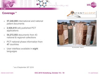 The Addition of Chemical Search Capabilities to PATENTSCOPE: Turning a ...