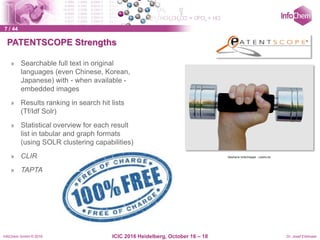 The Addition of Chemical Search Capabilities to PATENTSCOPE: Turning a ...