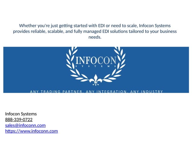 Infocon Systems - Best EDI Solution Provider | PPT