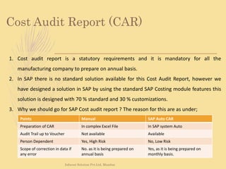 Infocost solutions pvt ltd -Costing in SAP | PPTX