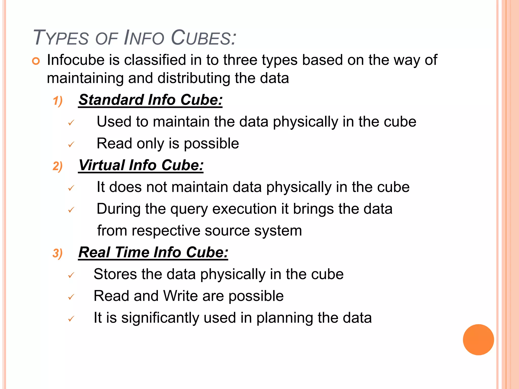 SAP BW - Info cube | PPTX