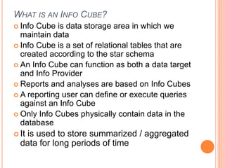 SAP BW - Info cube | PPTX