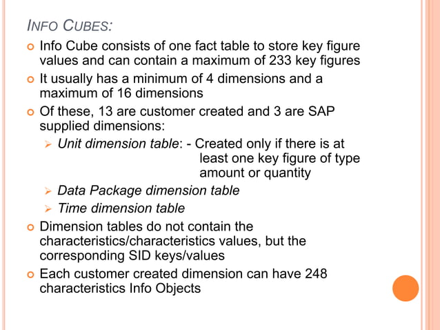 SAP BW - Info cube | PPTX