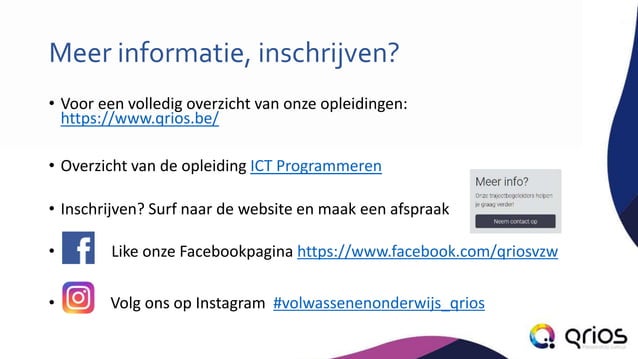 Infodag ict programmeren | PPT