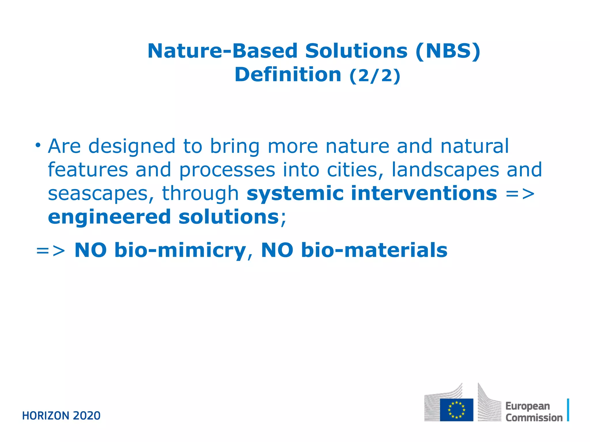 Nature based solutions for urban and territorial resilience | PPT