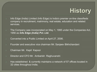INFO EDGE INDIA LTD-Financial Analysis | PPTX