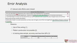 Automation Extraction of Side Effect Information from Consumer drug ...