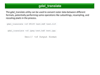 Info gdal 20150915 | PPT