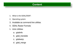 Info gdal 20150915 | PPT