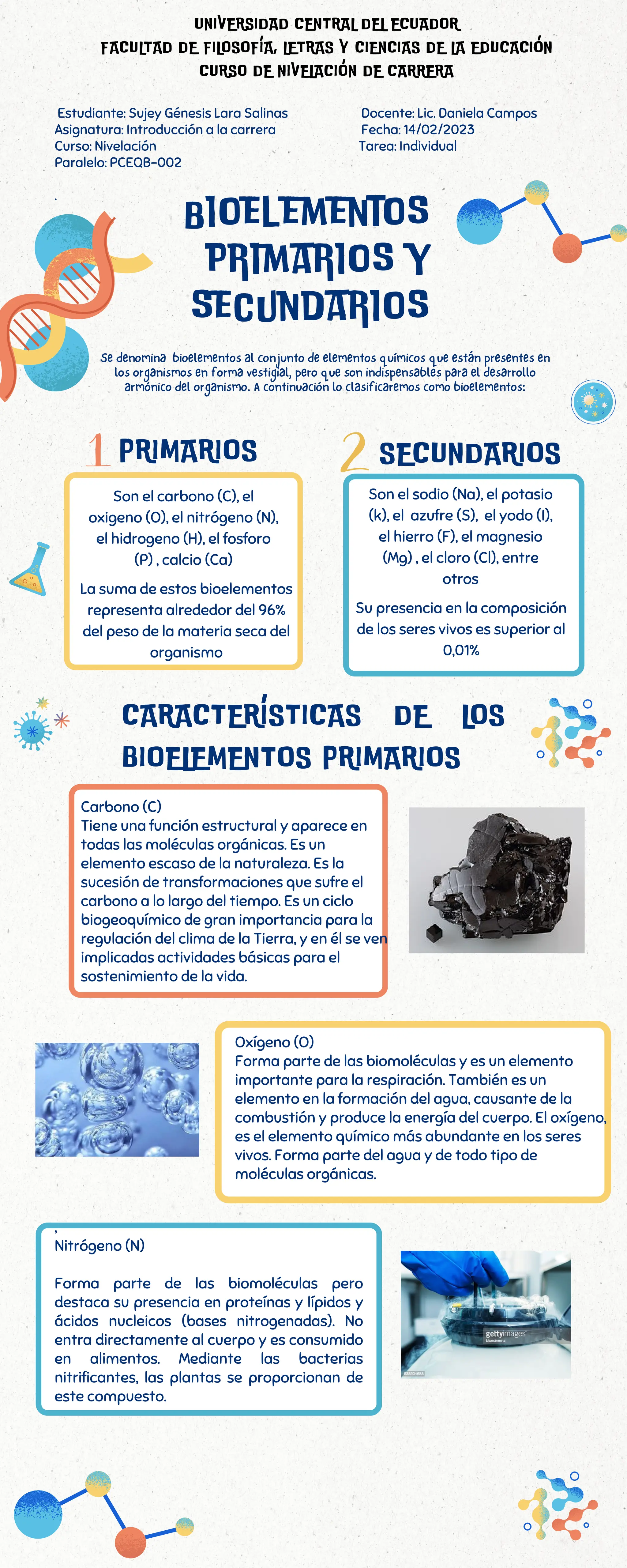 Propiedades Químicas, bioelementos primarios y secundarios | PDF