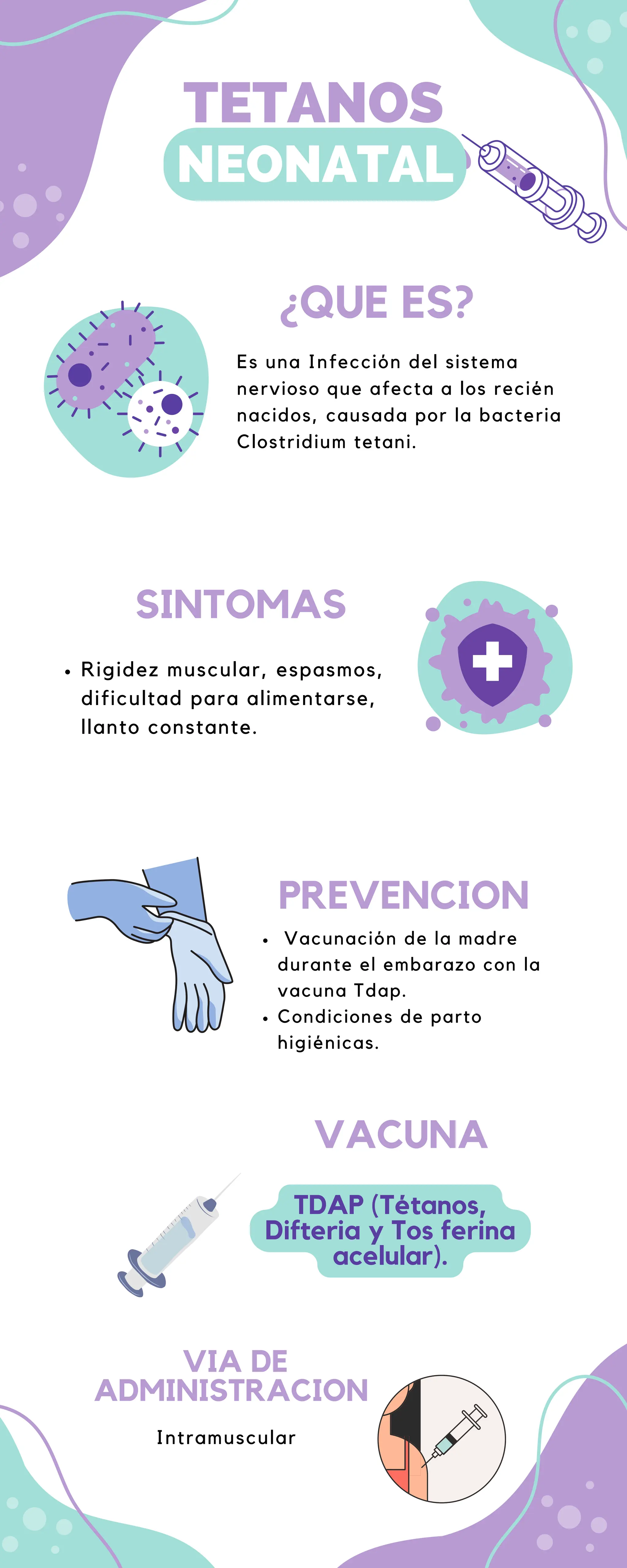 Infografía Tétanos neonatal VACUNAS DEL PAI | PDF