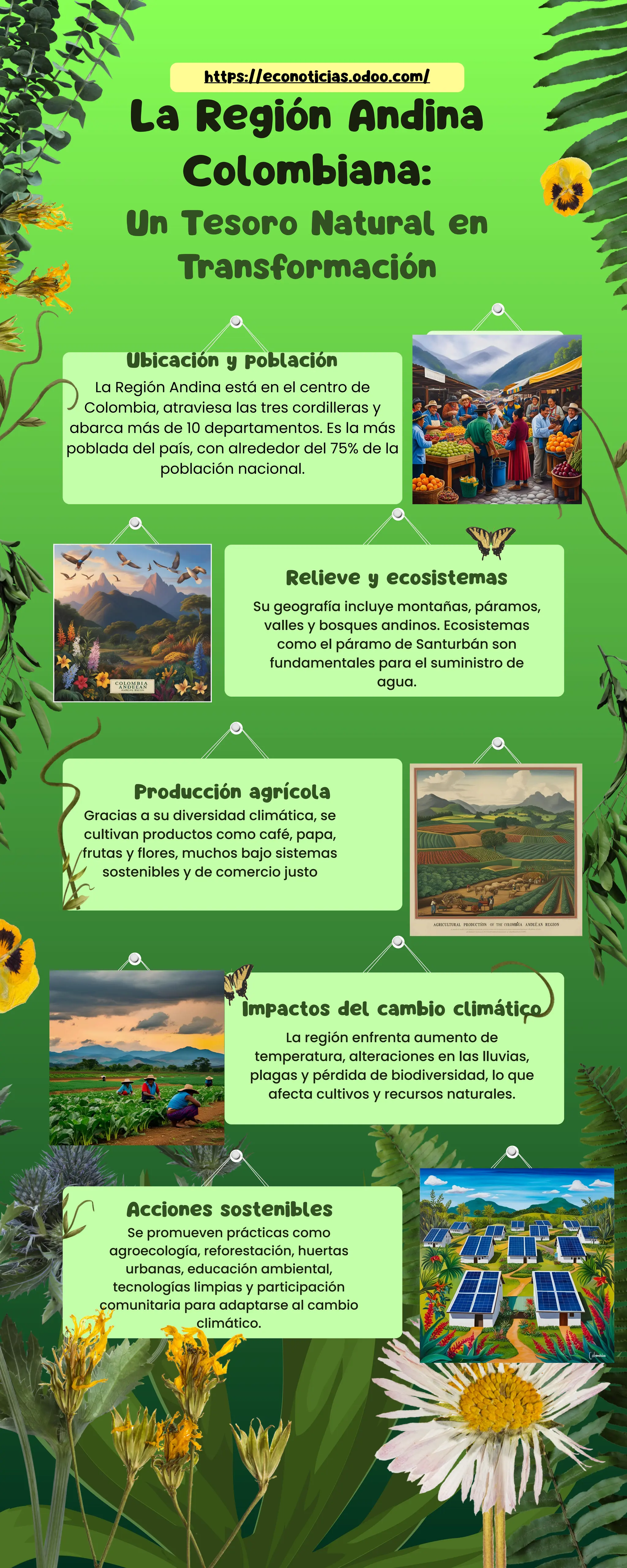Infografía sobre la región andina y sus mapas | PDF