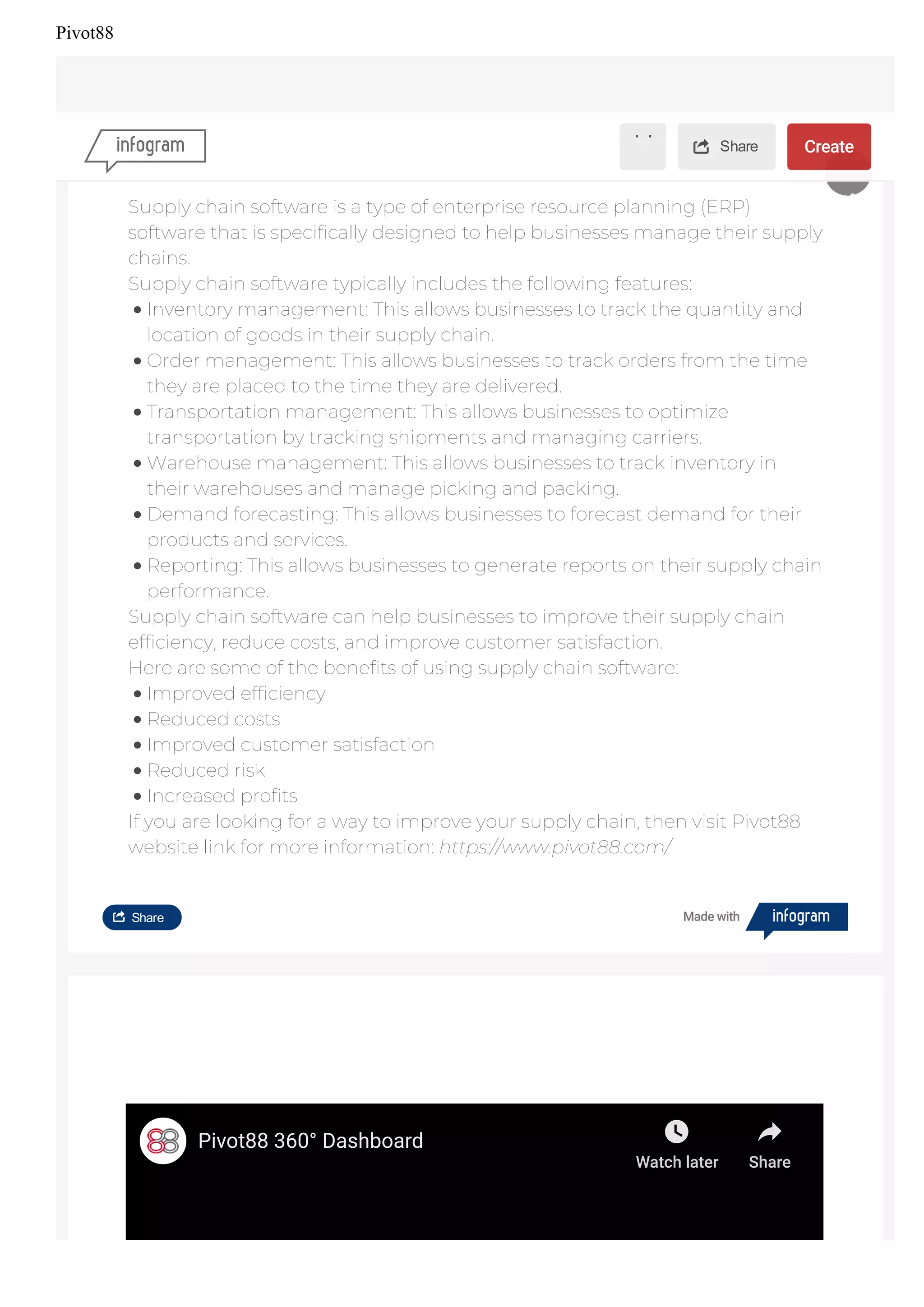 Pivot88 Supply Chain Software | PDF