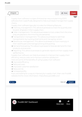 Pivot88 Supply Chain Software | PDF