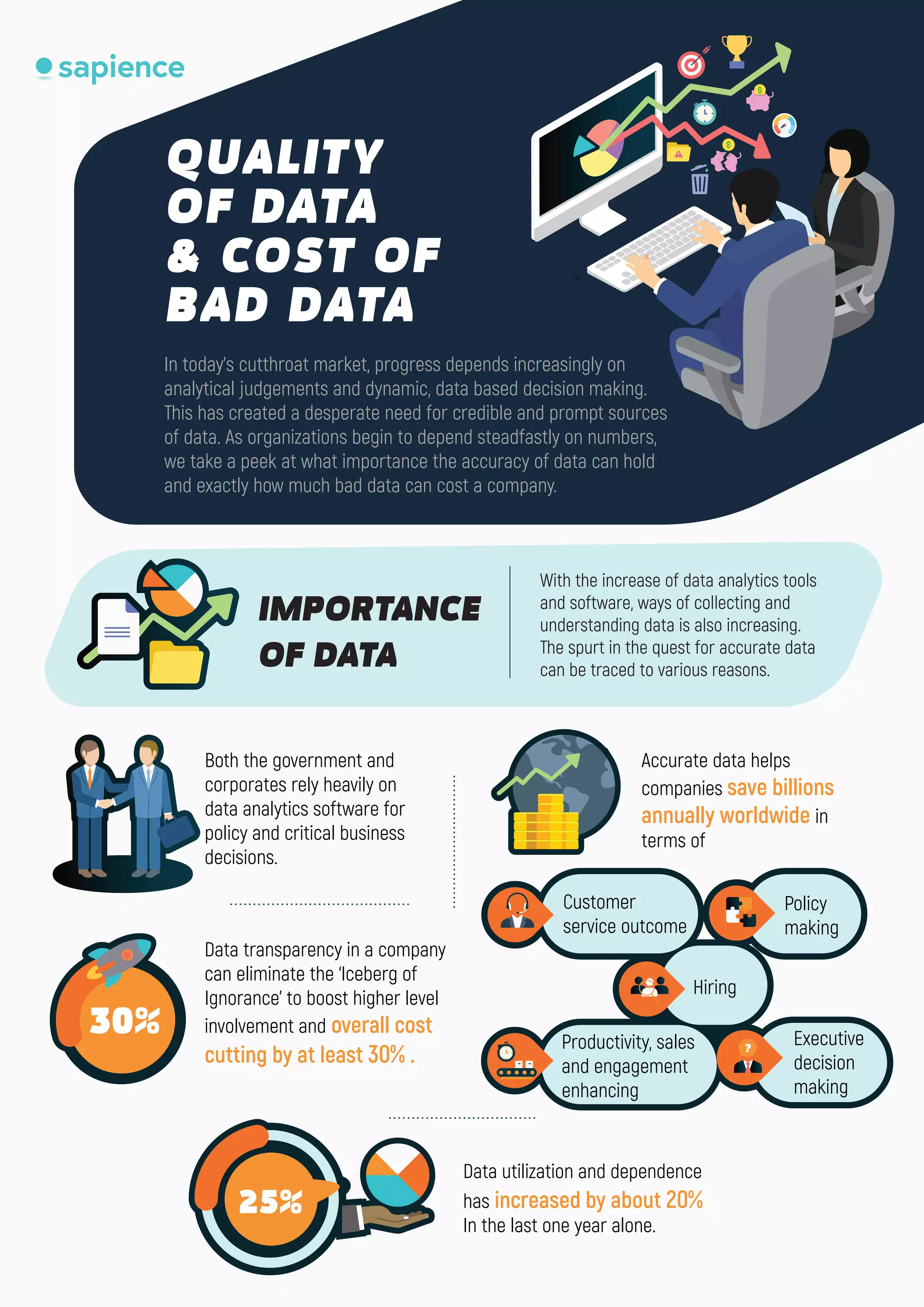 Infographic | Quality of Data & Cost of Bad Data | Sapience Analytics | PDF