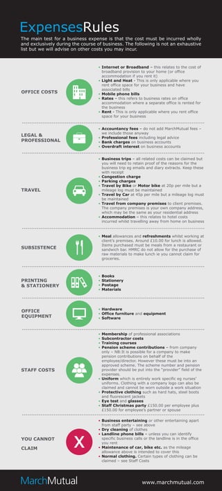 Infographic expenses freelancers can claim. from www.march mutual.com