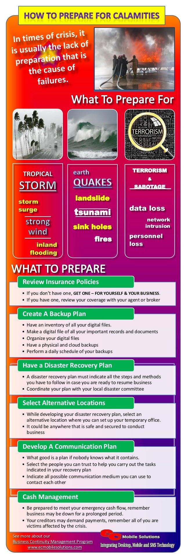 Infographic: How to prepare for calamities