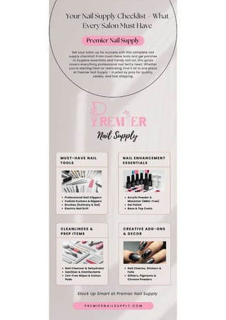 Salon Owners: Don’t Miss This Nail Supply Checklist! | PDF