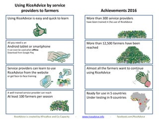 RiceAdvice Infographic | PPT