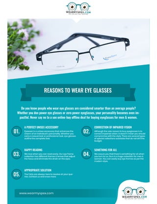 Reasons To Wear Glasses | PDF