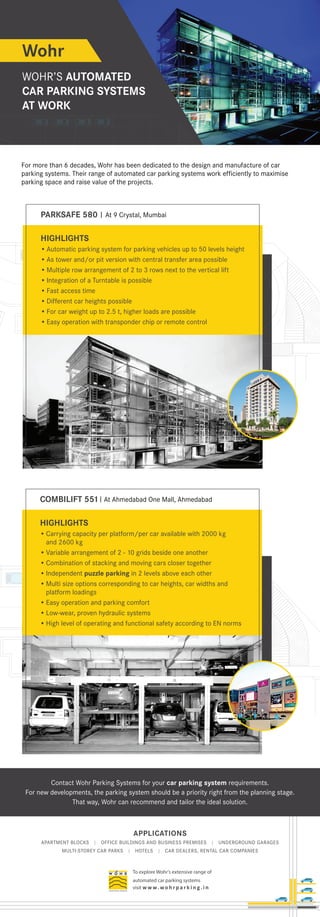 Wohr's Automated Car Parking Systems At Work | PDF